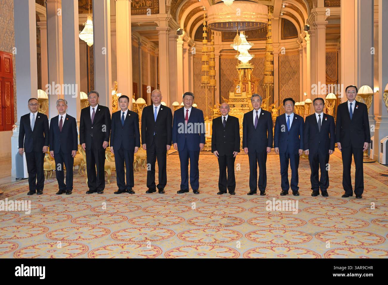 In this photo released by Agence Kampuchea Press (AKP), Cambodia's King ...