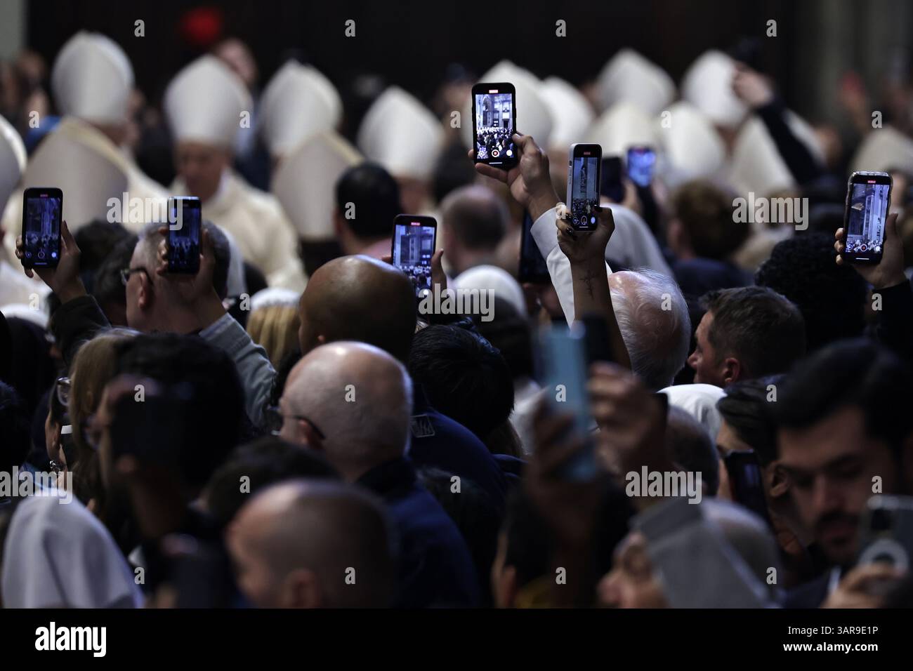 April 17, 2025 - Vatican City. Celebration of the Chrism Mass presided ...