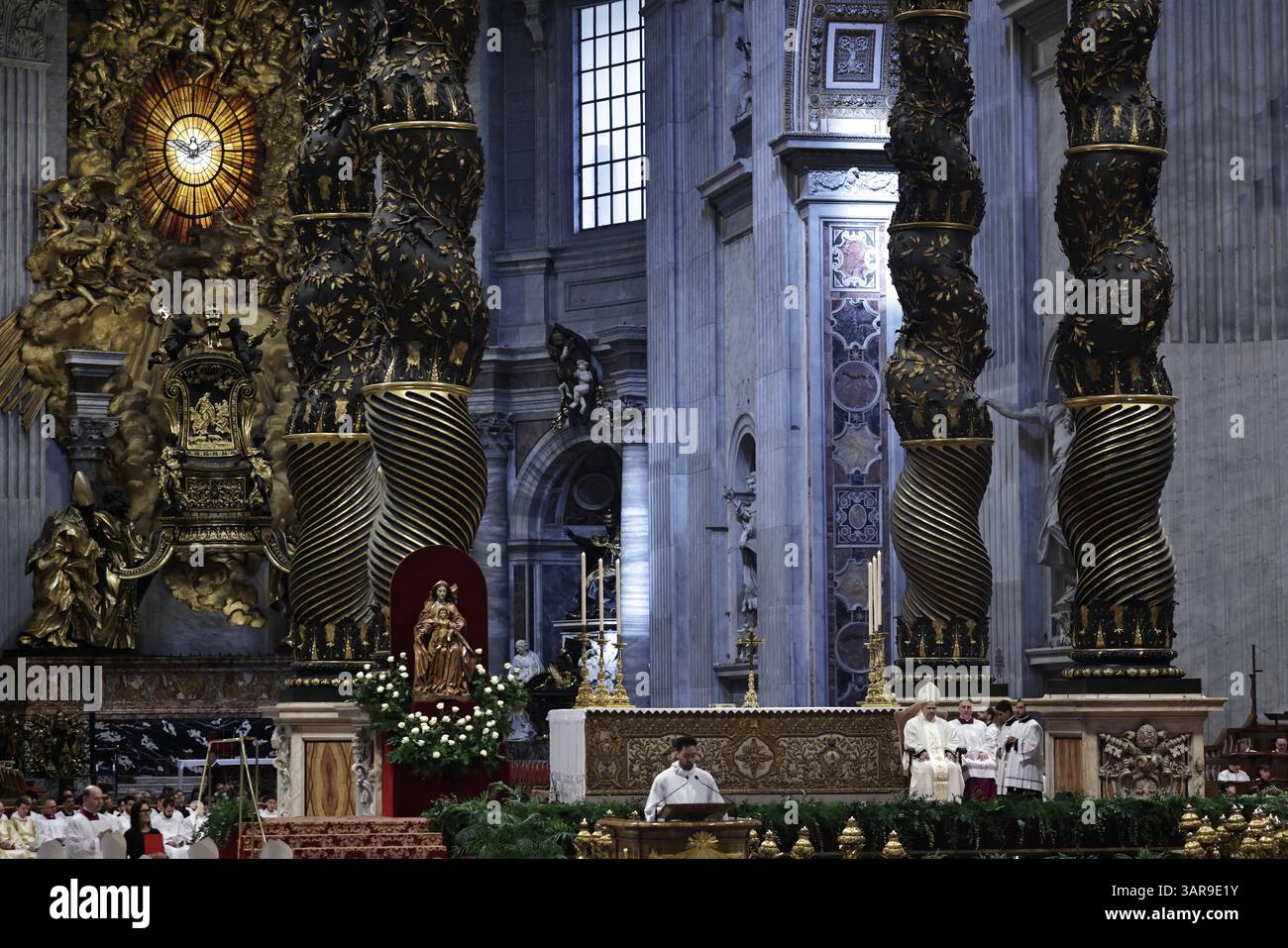 April 17, 2025 - Vatican City. Celebration of the Chrism Mass presided ...