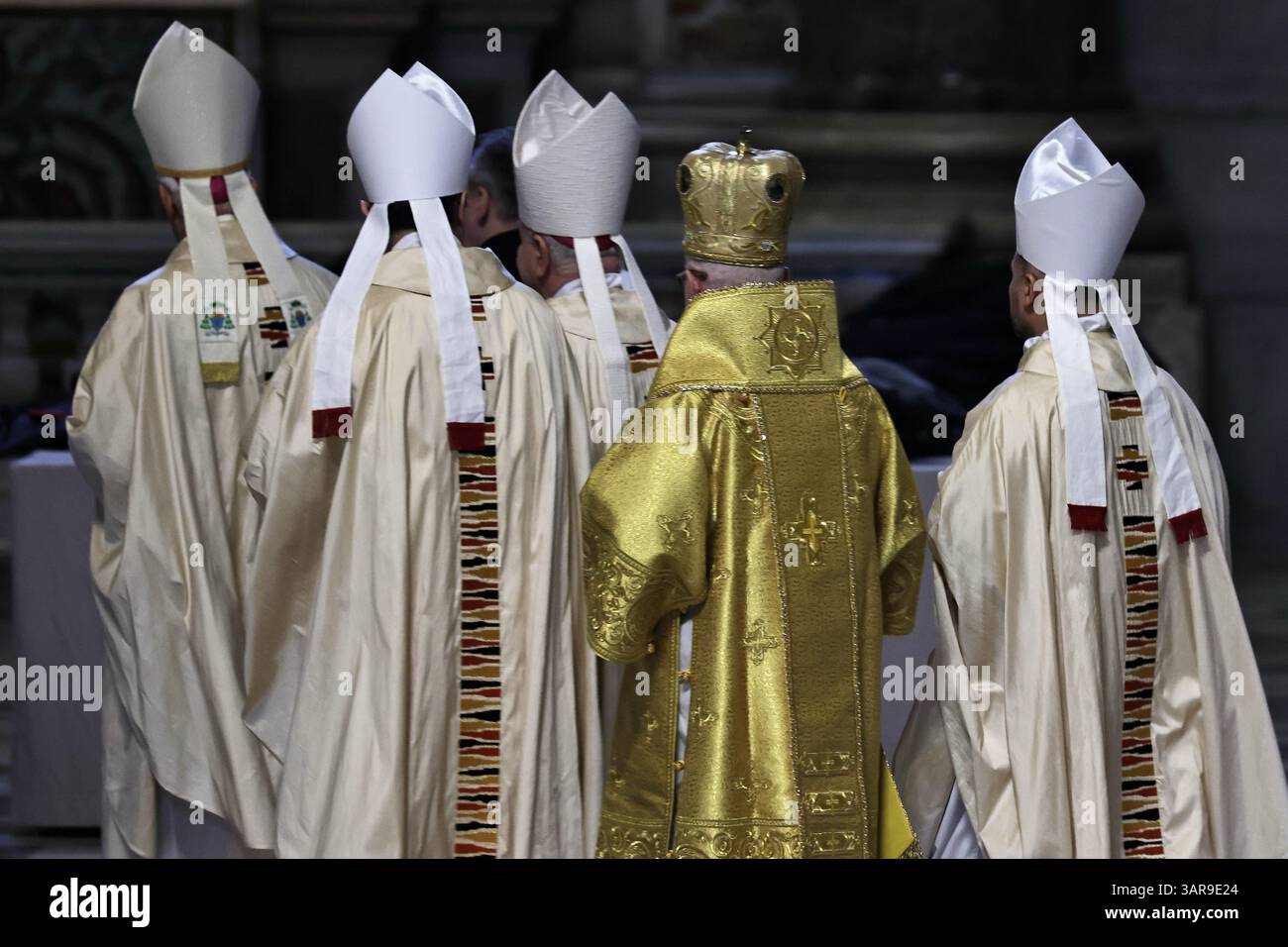April 17, 2025 - Vatican City. Celebration of the Chrism Mass presided ...