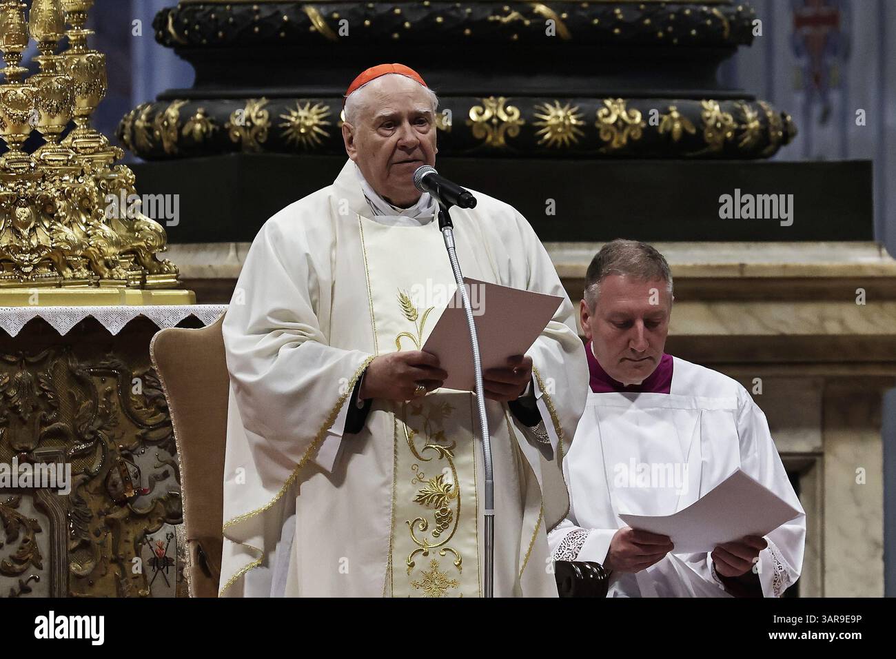 April 17, 2025 - Vatican City. Celebration of the Chrism Mass presided ...