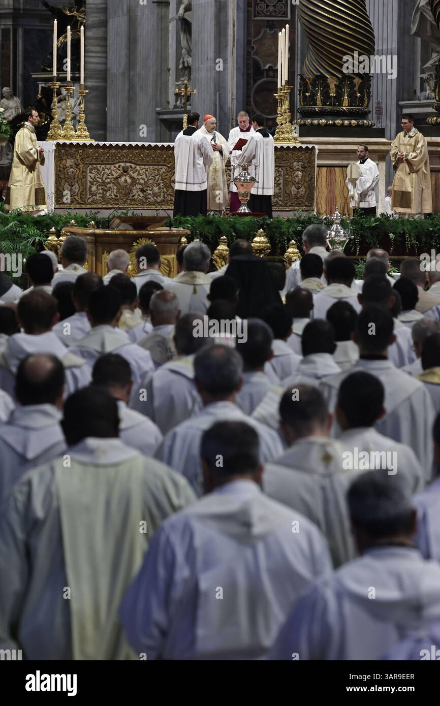 Vatican. April 17, 2025 - Vatican City. Celebration of the Chrism Mass ...