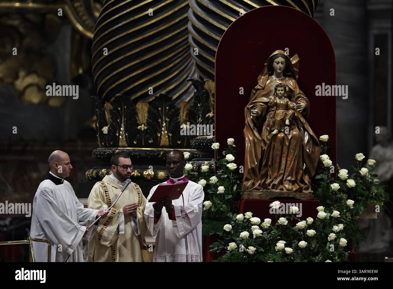 April 17, 2025 - Vatican City. Celebration of the Chrism Mass presided ...