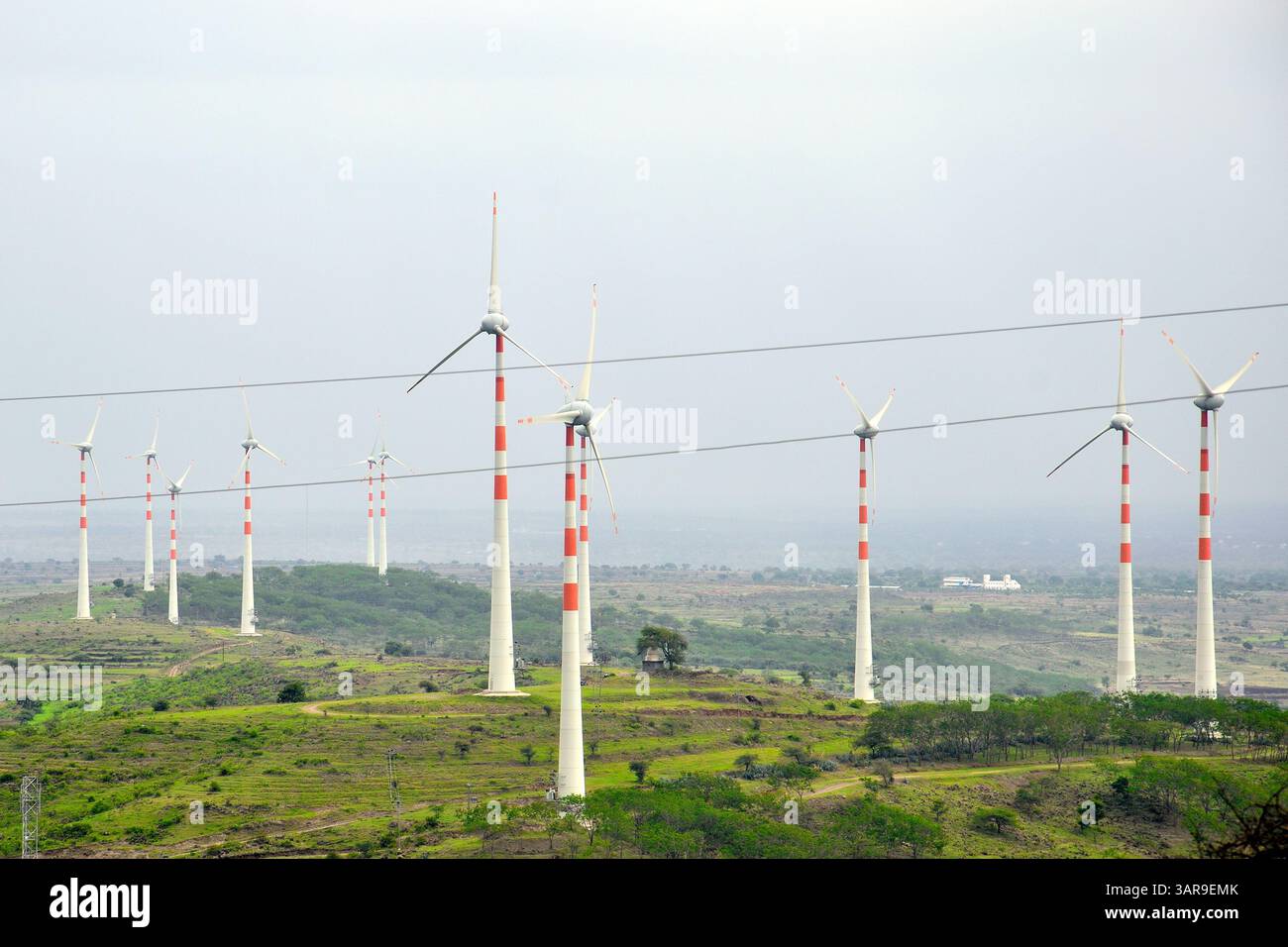 Windmills near Ahmednagar, Harishchandra Range, Sahyadri Mountain Range ...