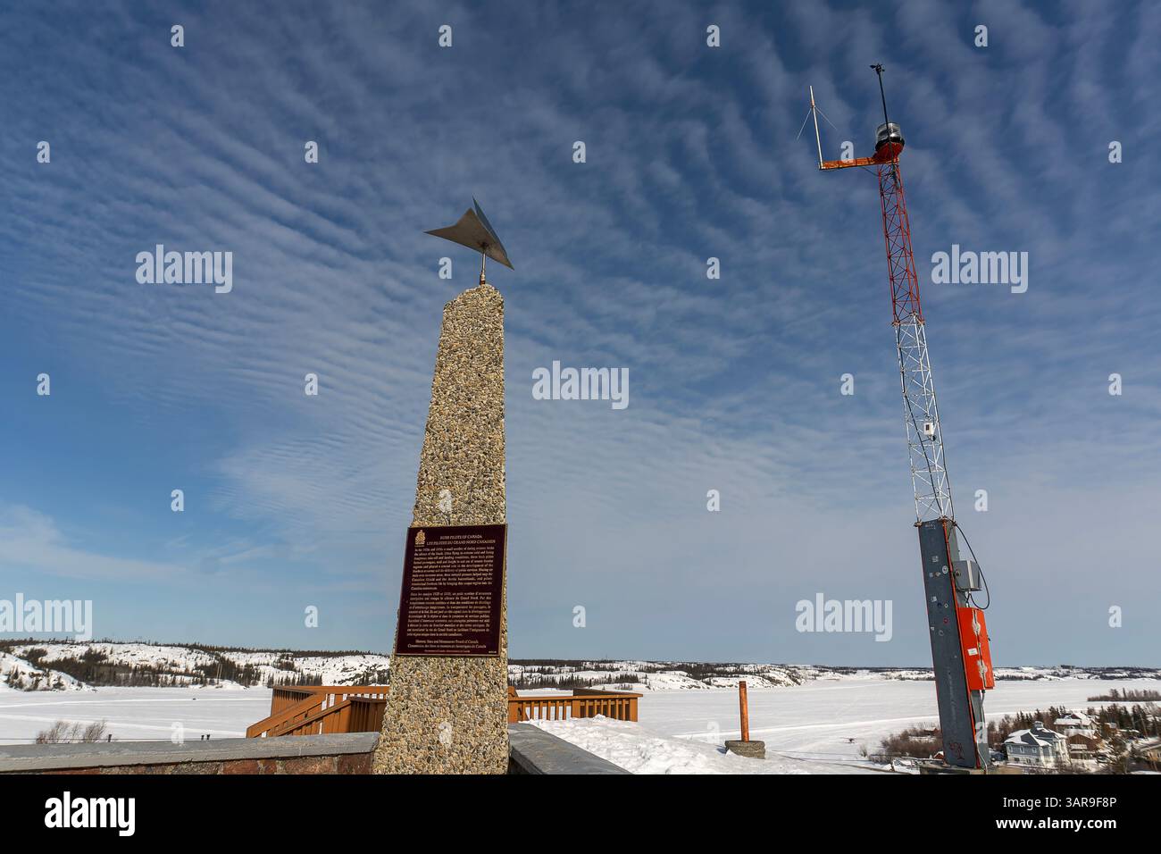 The Bush Pilots Monument in Yellowknife, Northwest Territories, Canada ...