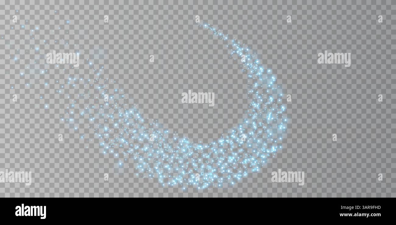 A Bright Blue Sparkling Trail Effect Perfect for Use in Various Design ...