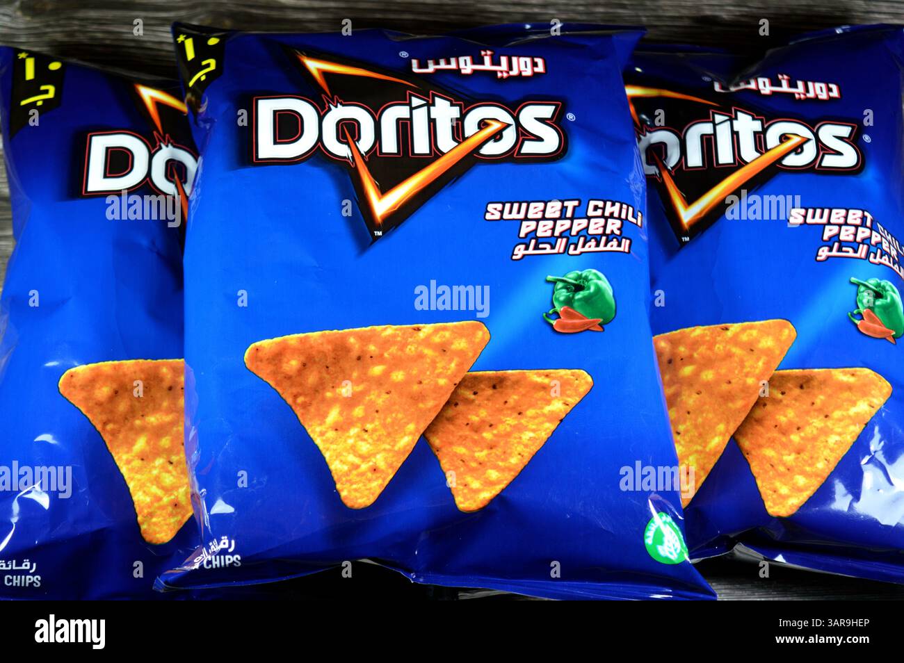 Cairo, Egypt, March 20 2025: Doritos sweet chili pepper flavor, Doritos ...