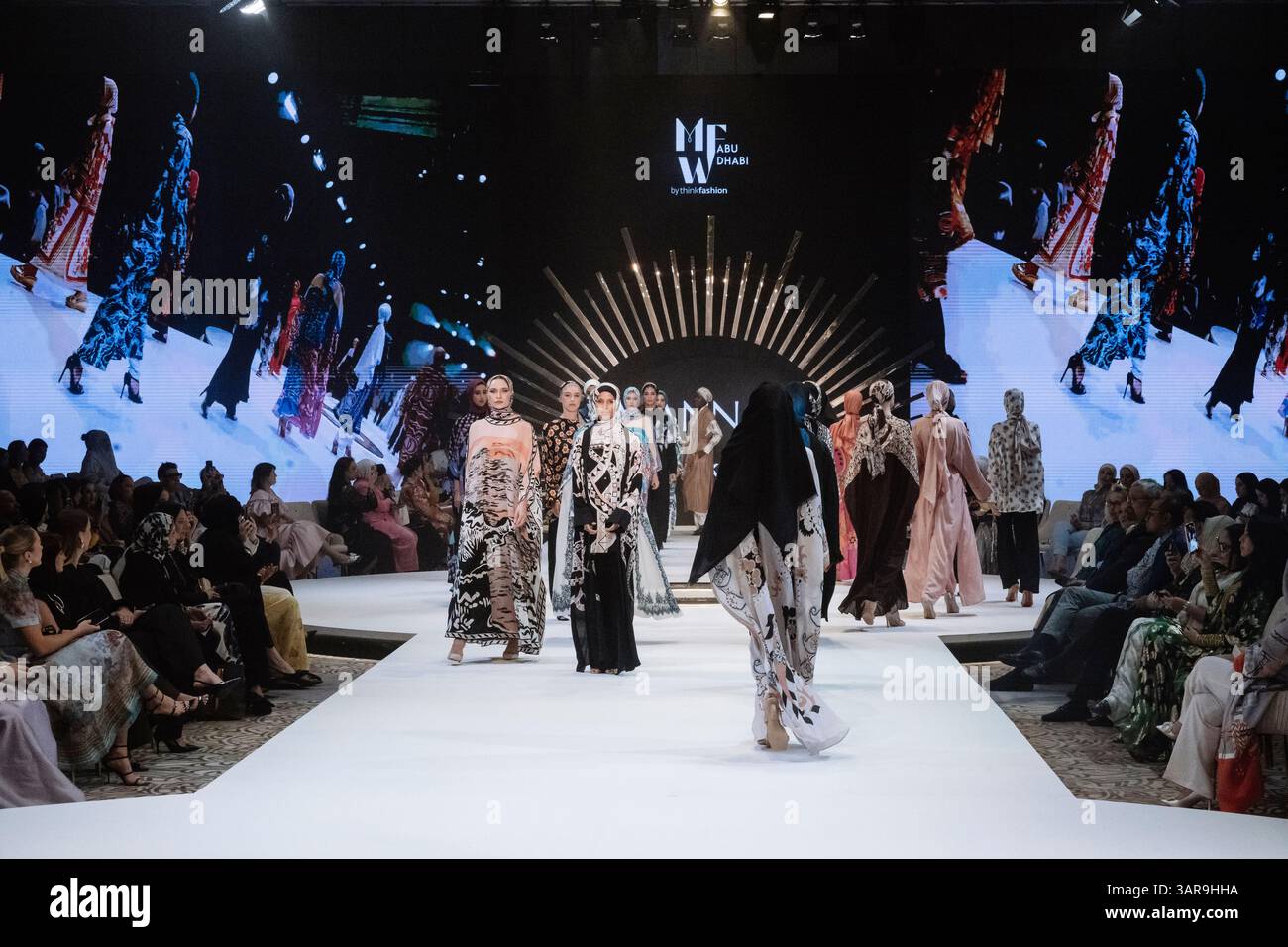 Abu Dhabi, United Arab Emirates. 15th Apr, 2025. Rawdah Mohamed (C-L ...