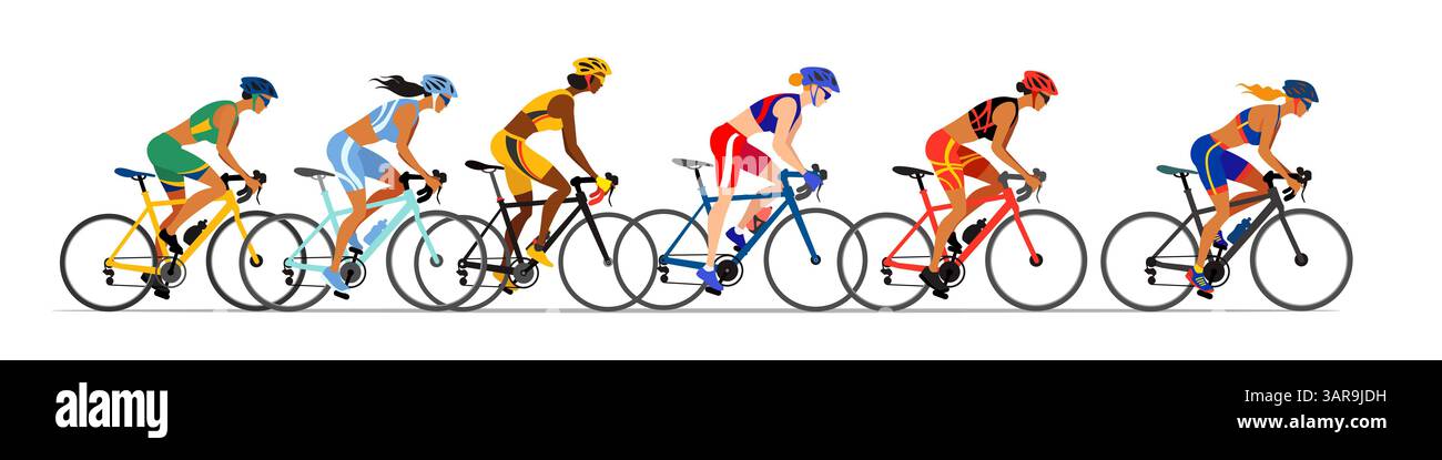 International cyclist Stock Vector Images - Alamy