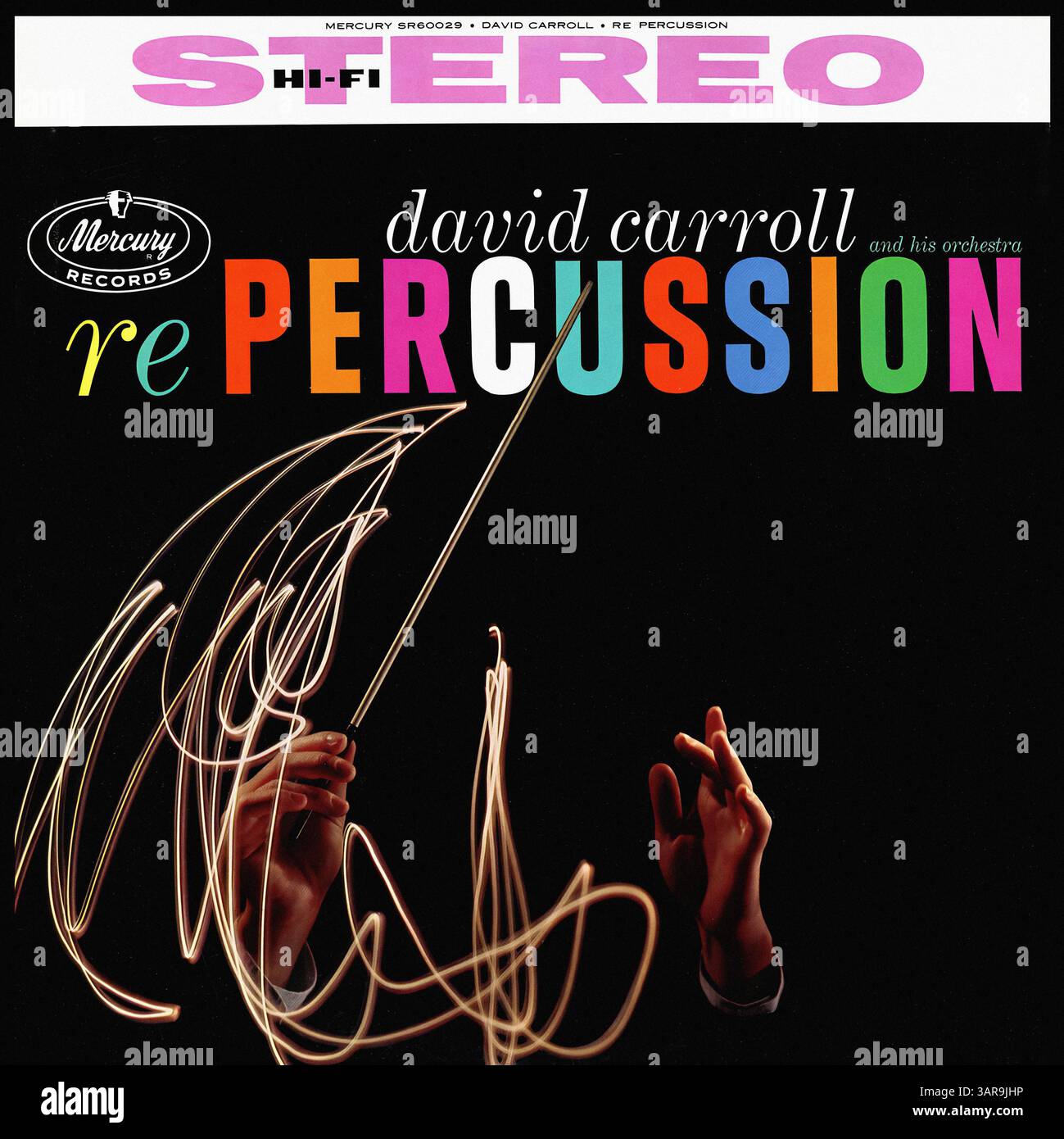 David Carroll - re Percussion - Vintage vinyl record cover Stock Photo ...