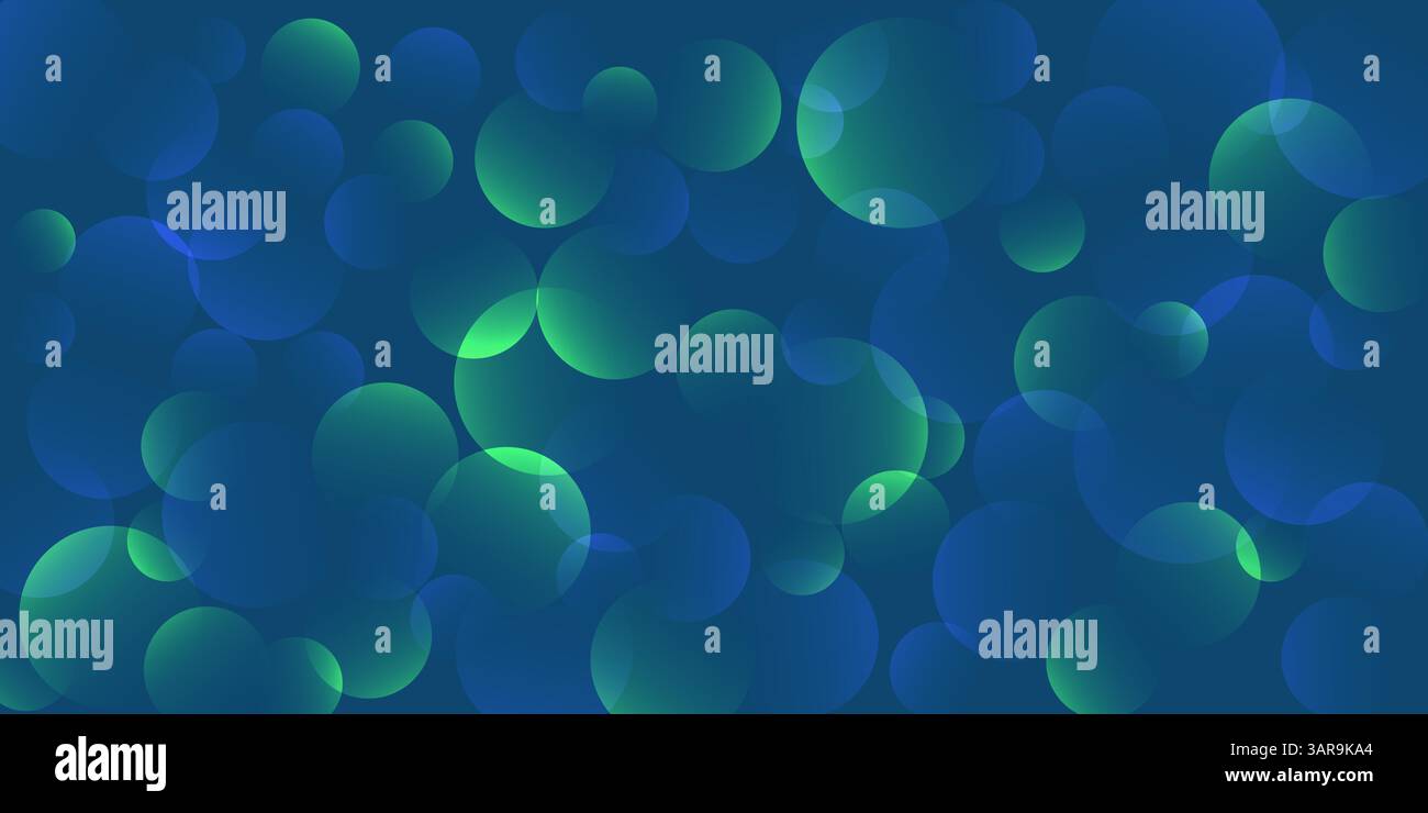 A dark blue abstract background with colorful overlapping translucent ...