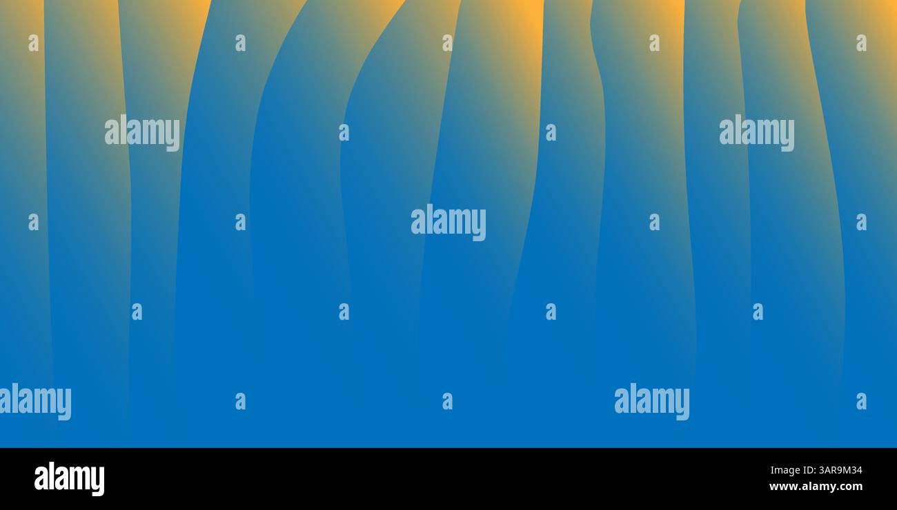 Abstract gradient design with 3d effect, smooth yellow and dark blue curved shapes creating a ...