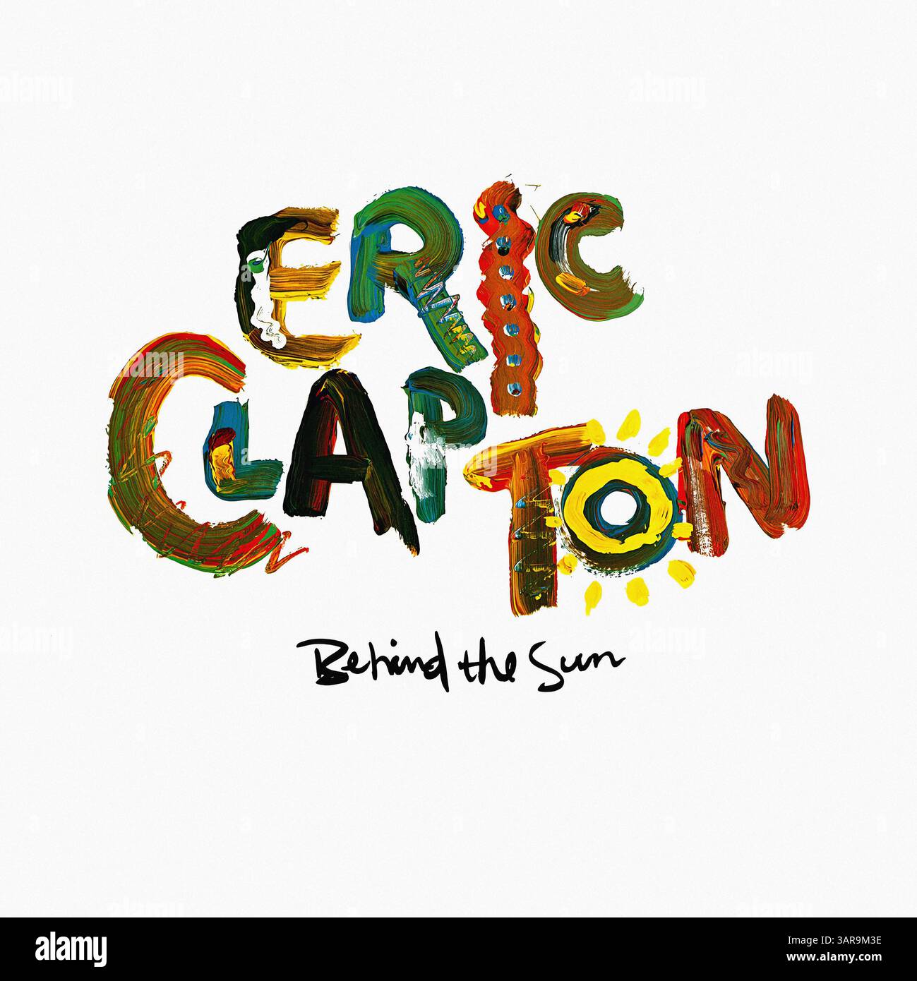 Eric Clapton - Behind The Sun - Vintage vinyl record cover Stock Photo - Alamy