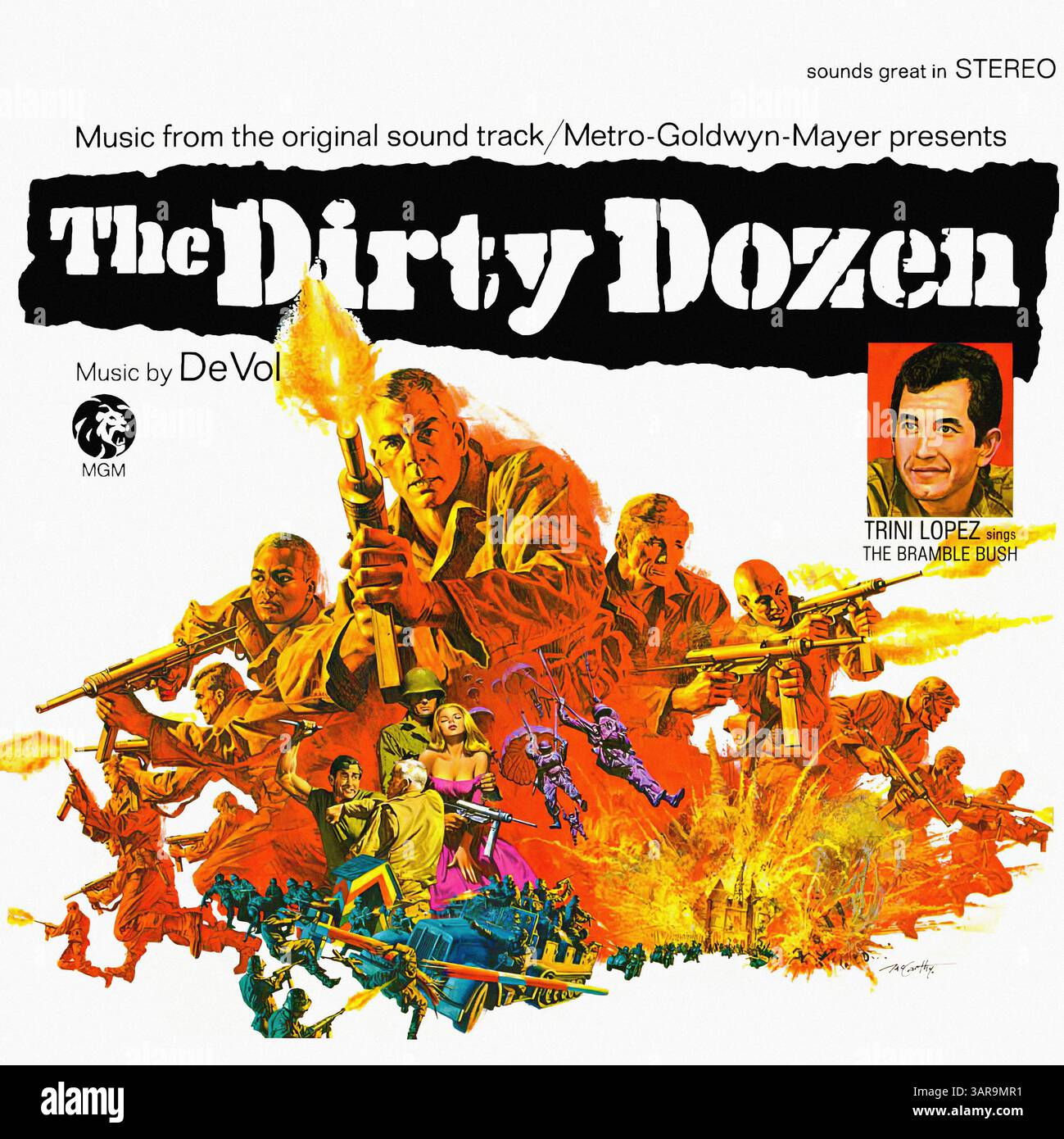Frank DeVol - The Dirty Dozen - Vintage vinyl record cover Stock Photo - Alamy