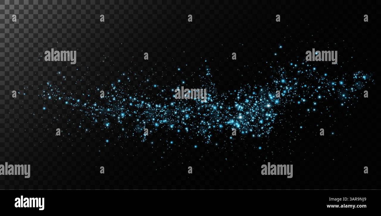 Stunning Blue Sparkle Effects Set Against a Dark Background, Creating ...