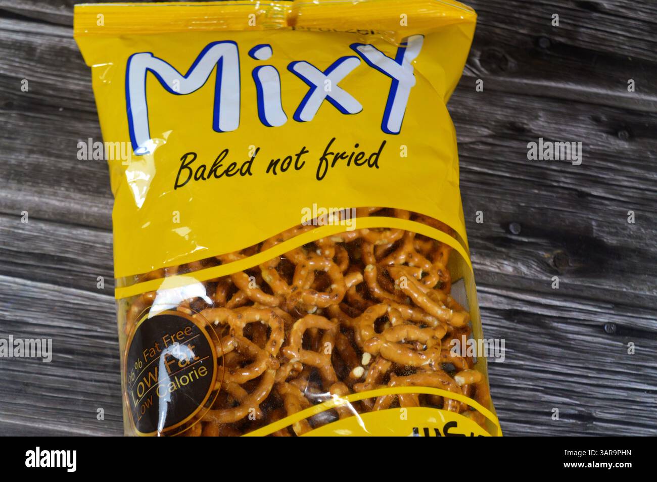 Cairo, Egypt, March 15 2025: Mixy baked not fried Pretzels, type of ...