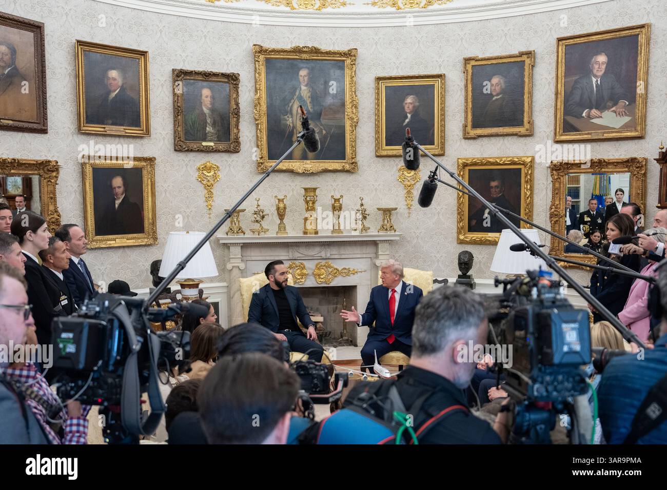 WASHINGTON DC, USA - 14 APRIL 2025 - US President Donald Trump hosts a ...