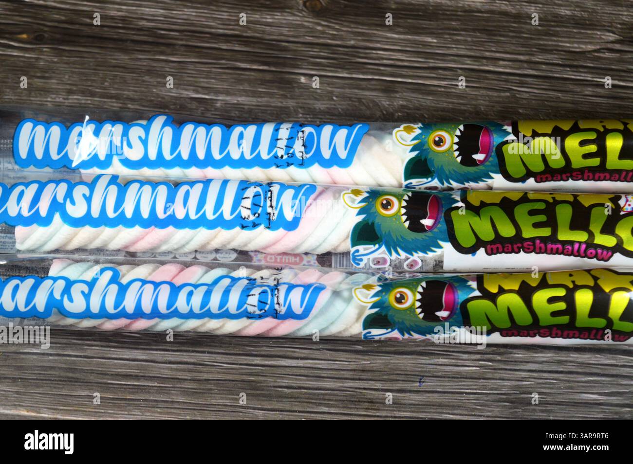 Cairo, Egypt, March 6 2025: Marshmallows, marshmallow is a confectionery made from sugar, water ...