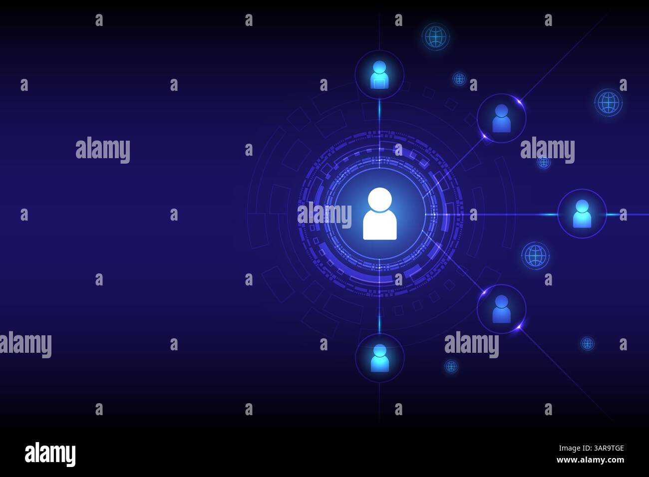 Abstract Network Connection Customer Digital Internet Communication Technology Concept Vector
