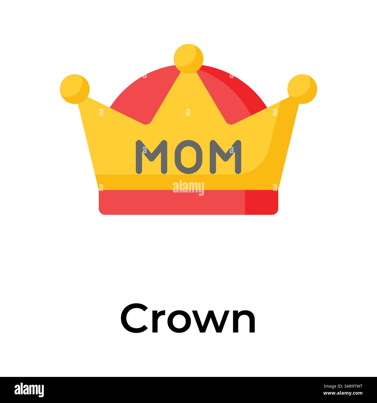 A mother day crown vector design, isolated on white background Stock ...