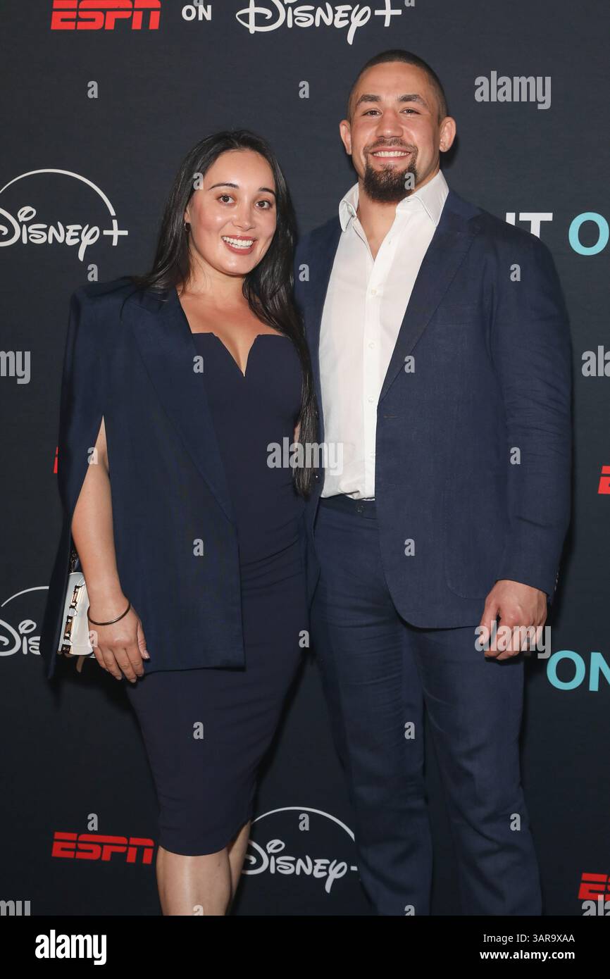 April 17, 2025: SOFIA WHITTAKER and ROBERT WHITTAKER attends the ESPN ...