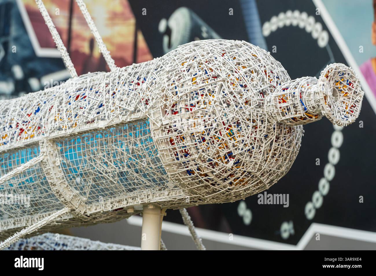 Space Colony model crafted from plastic model Runners at Expo 2025 ...