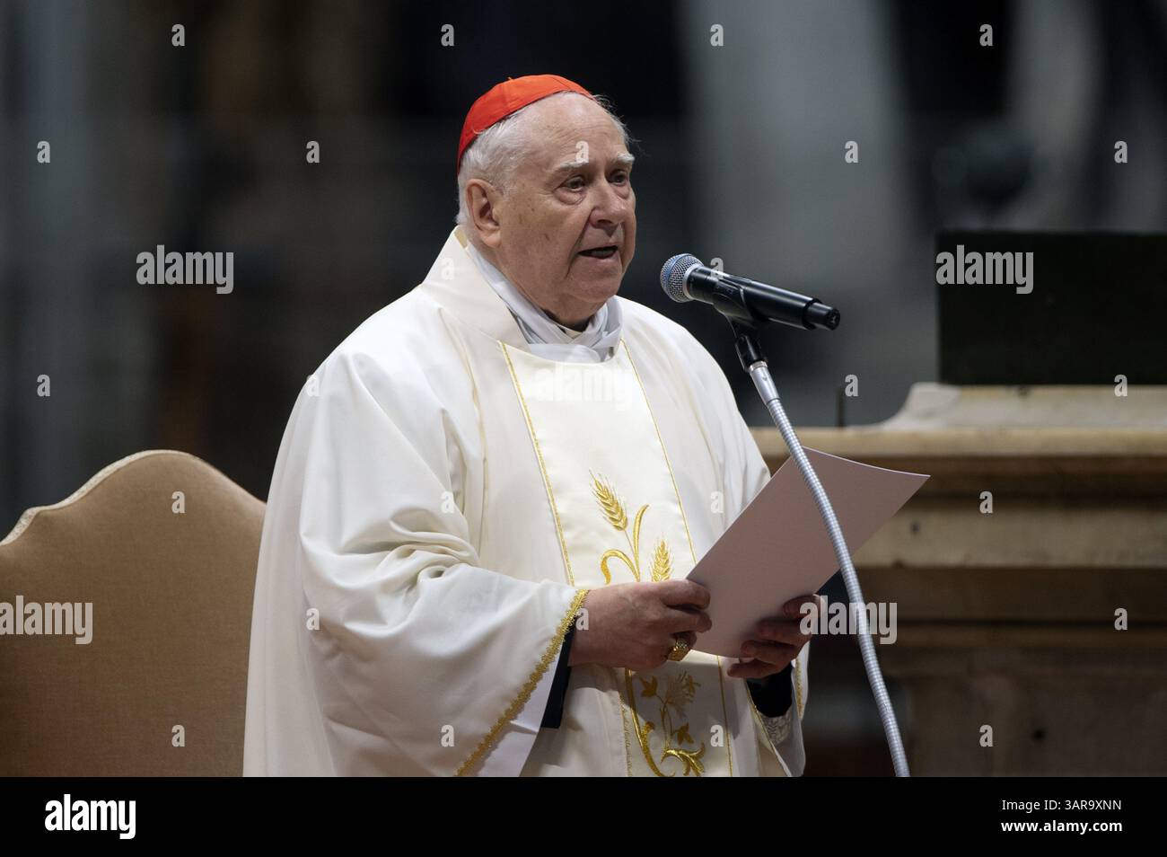 Italy, Rome, Vatican 2025/4/17 DELEGATE OF THE HOLY FATHER, CARDINALDOMENICO CALCAGNO PRESIDES ...