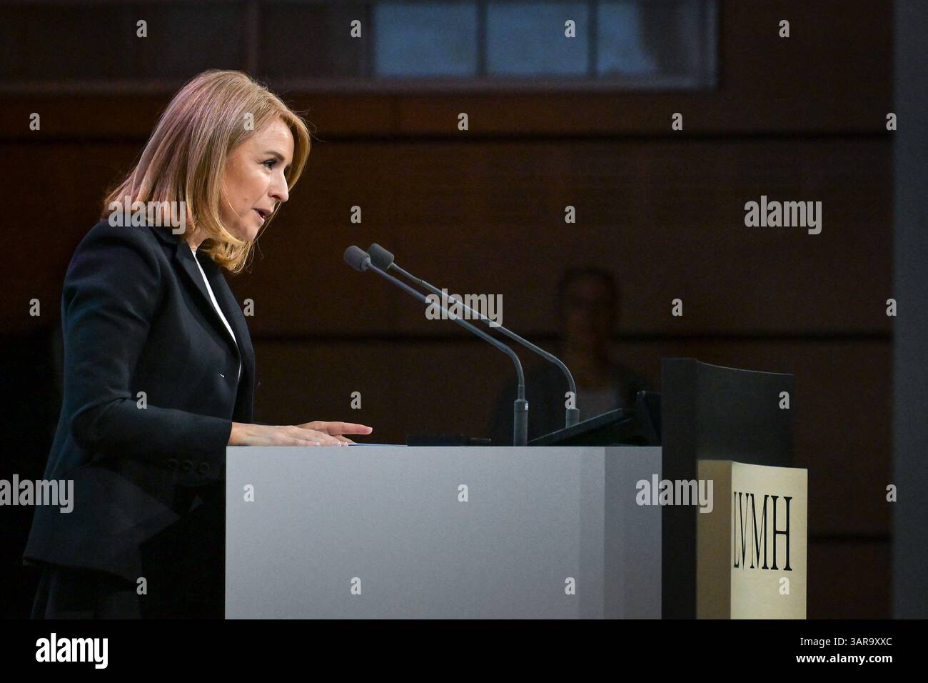 Head of human resource at LVMH, Maud Alvarez-Pereyre speaks during the ...