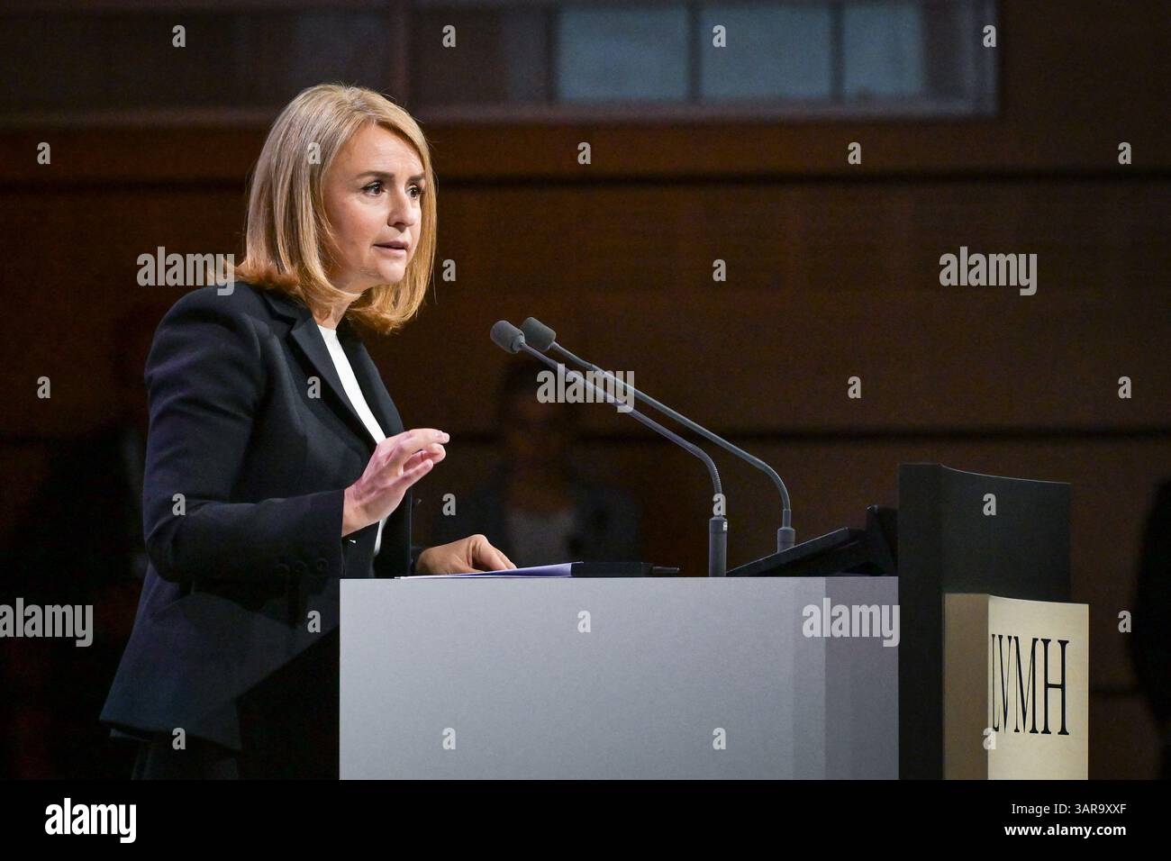 Paris, France. 17th Apr, 2025. Head of human resource at LVMH, Maud ...
