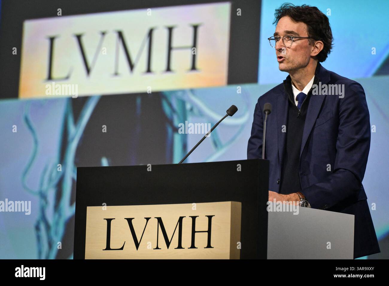 Paris, France. 17th Apr, 2025. CEO of luxury group LVMH Antoine Arnault ...