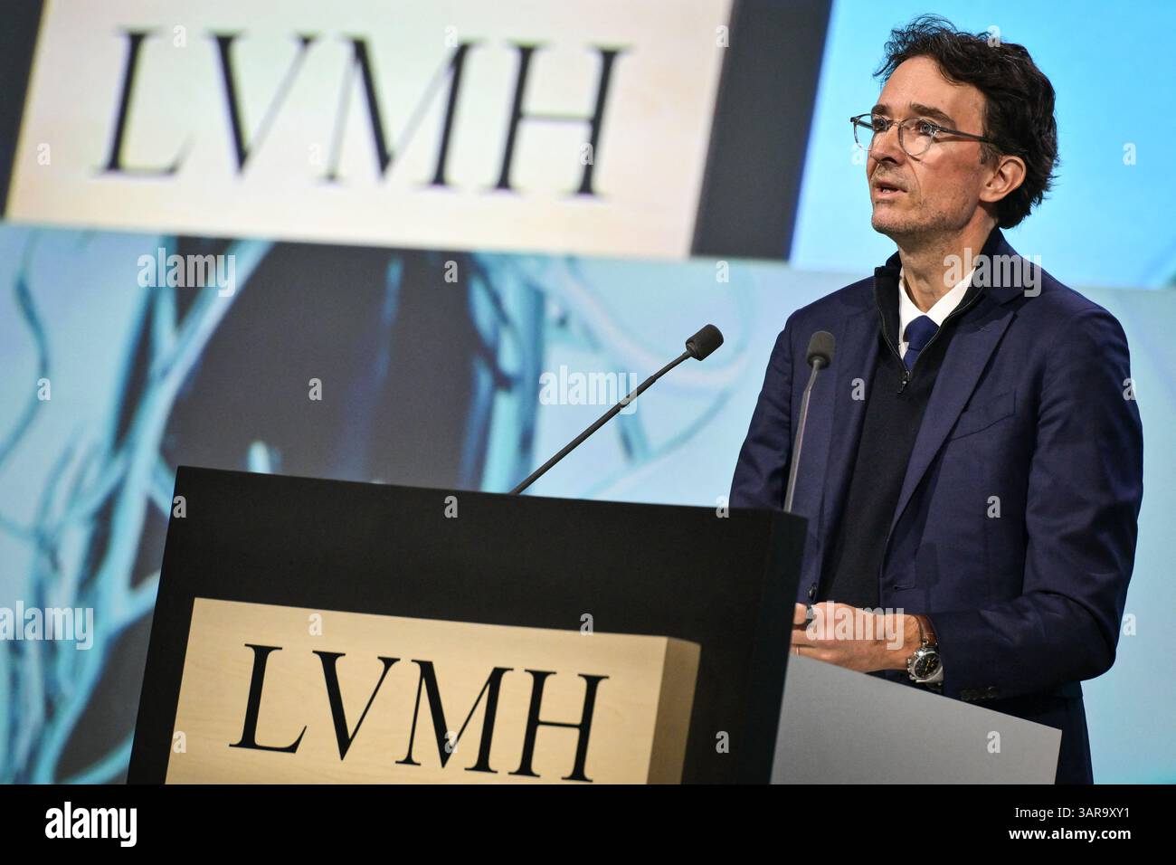 Paris, France. 17th Apr, 2025. CEO of luxury group LVMH Antoine Arnault ...
