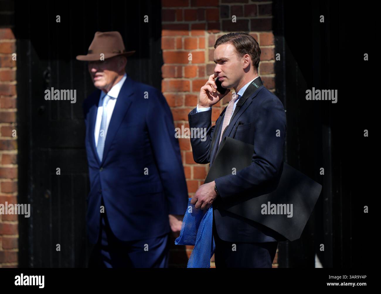 Trainers John (left) and Thady Gosden during day three of the Craven ...