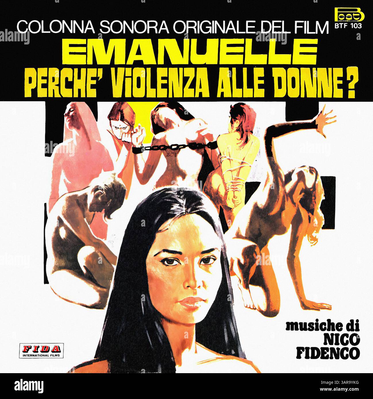 Nico Fidenco - Emanuelle Perché violenza alle donne - Vintage vinyl record cover Stock Photo - Alamy