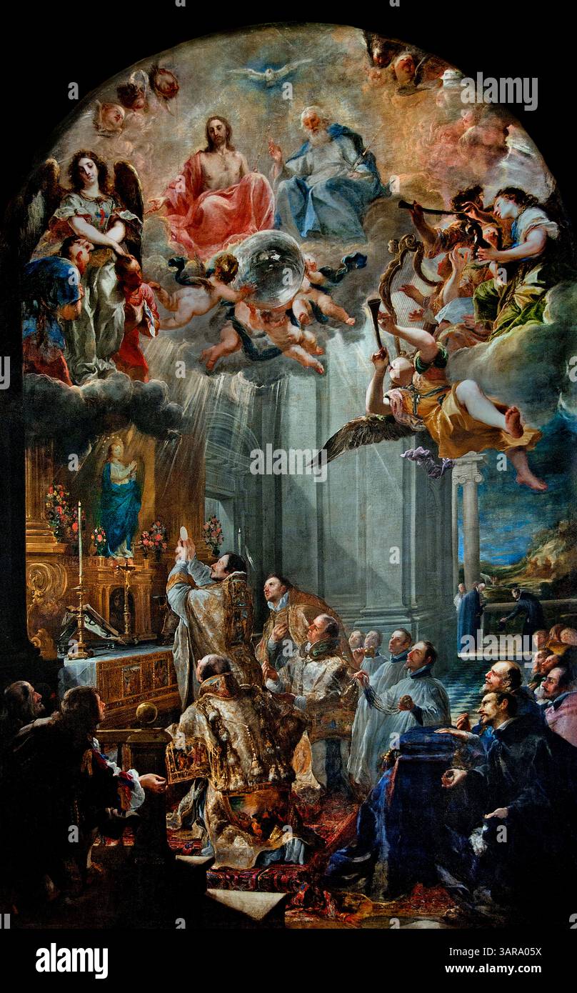 Mass of the foundation of the holy trinity hi-res stock photography and ...