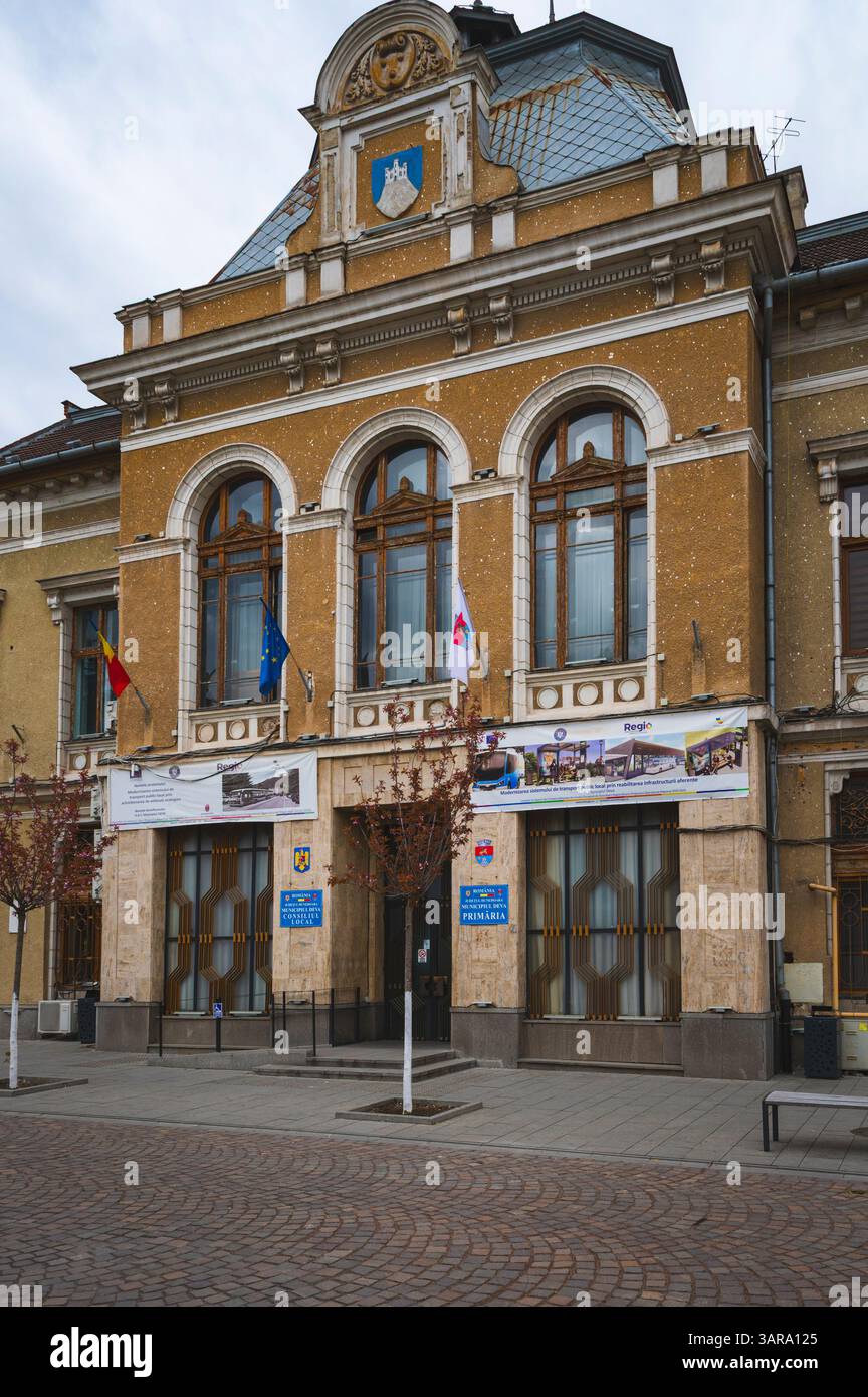 Deva, Romania - April 11, 2025 Deva City Hall and Local Council main ...