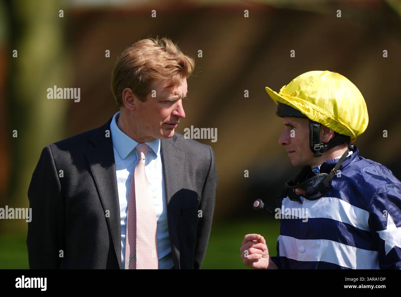 Trainer Ed Walker and jockey Ryan Moore during day three of the Craven ...