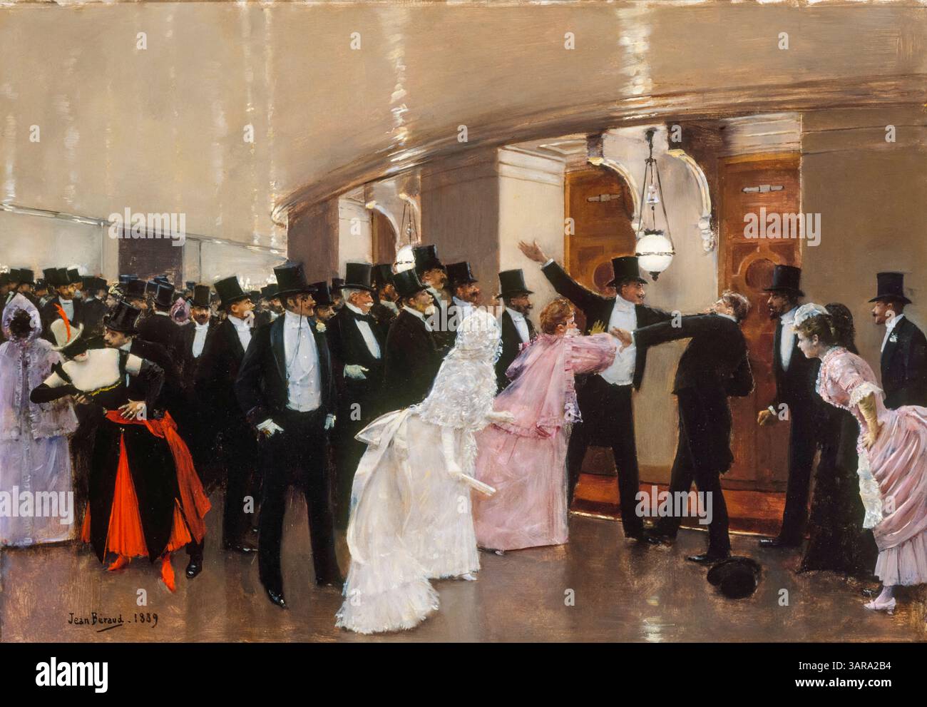 Jean Beraud, Altercation in the corridors of the Opera, (Paris Opera ...