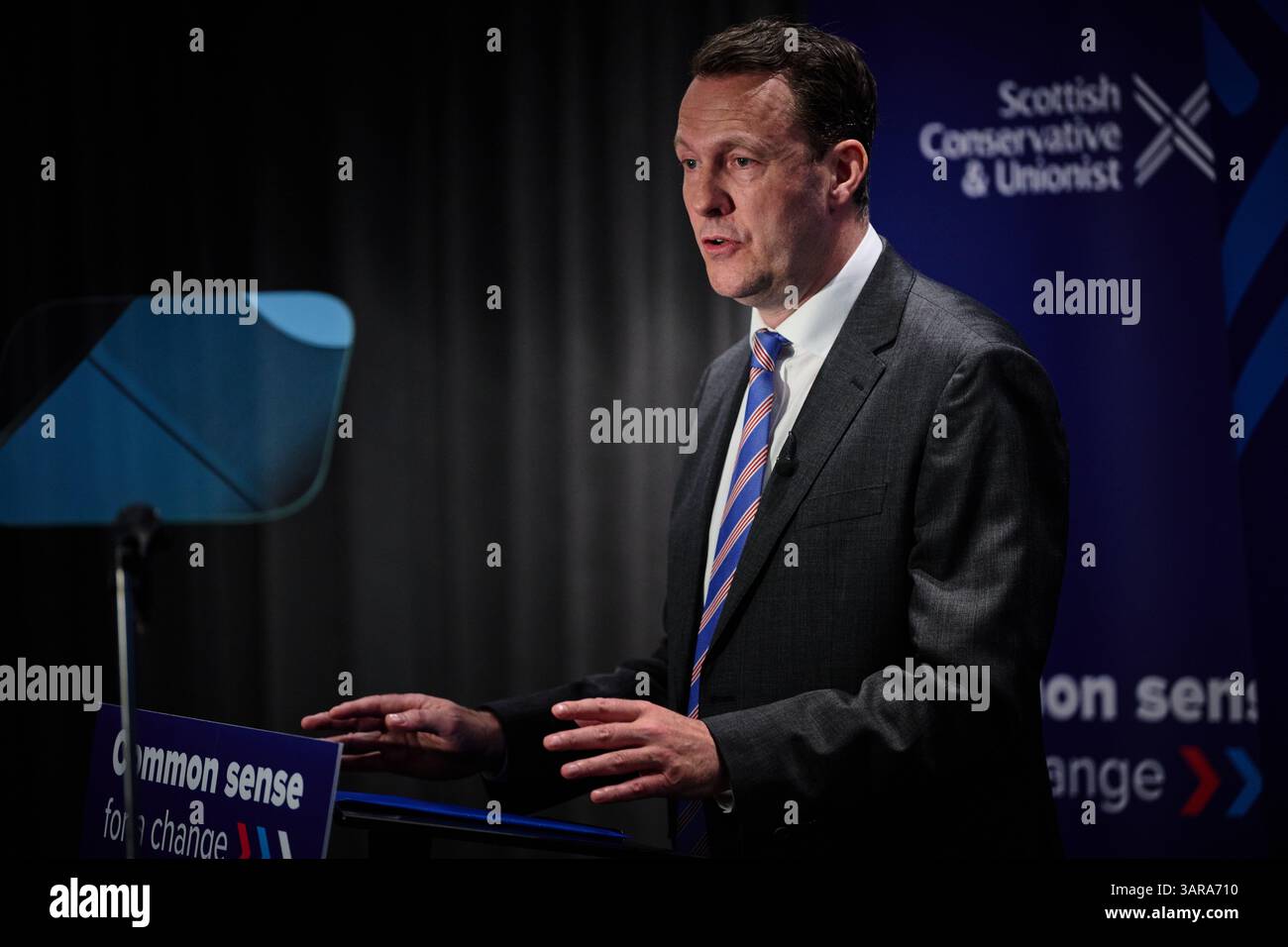 Edinburgh Scotland, UK 17 April 2025. Scottish Conservative leader ...
