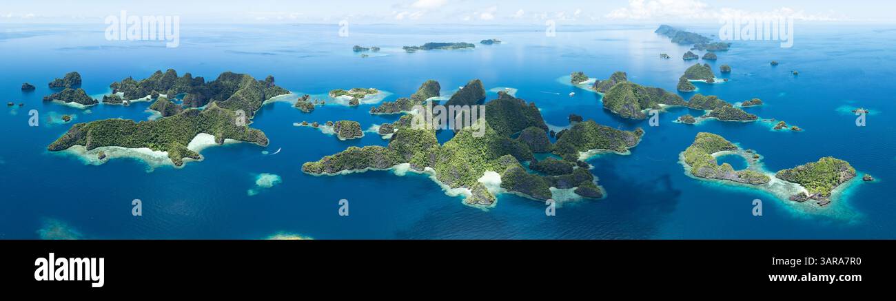 Beautiful limestone islands rise from the warm seas of Misool, Raja ...