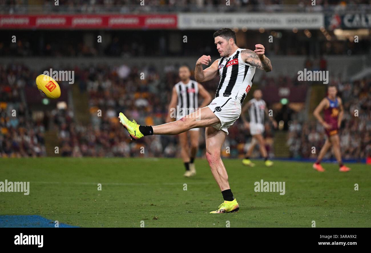 Jack Crisp of the Magpies during the AFL Round 6 match between the ...