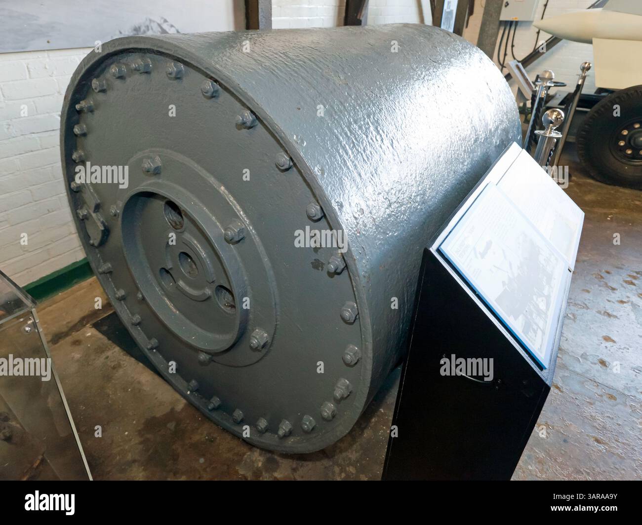 View of Barn's Wallis's, 1943, Test Specimen, Upkeep 'Bouncing Bomb ...