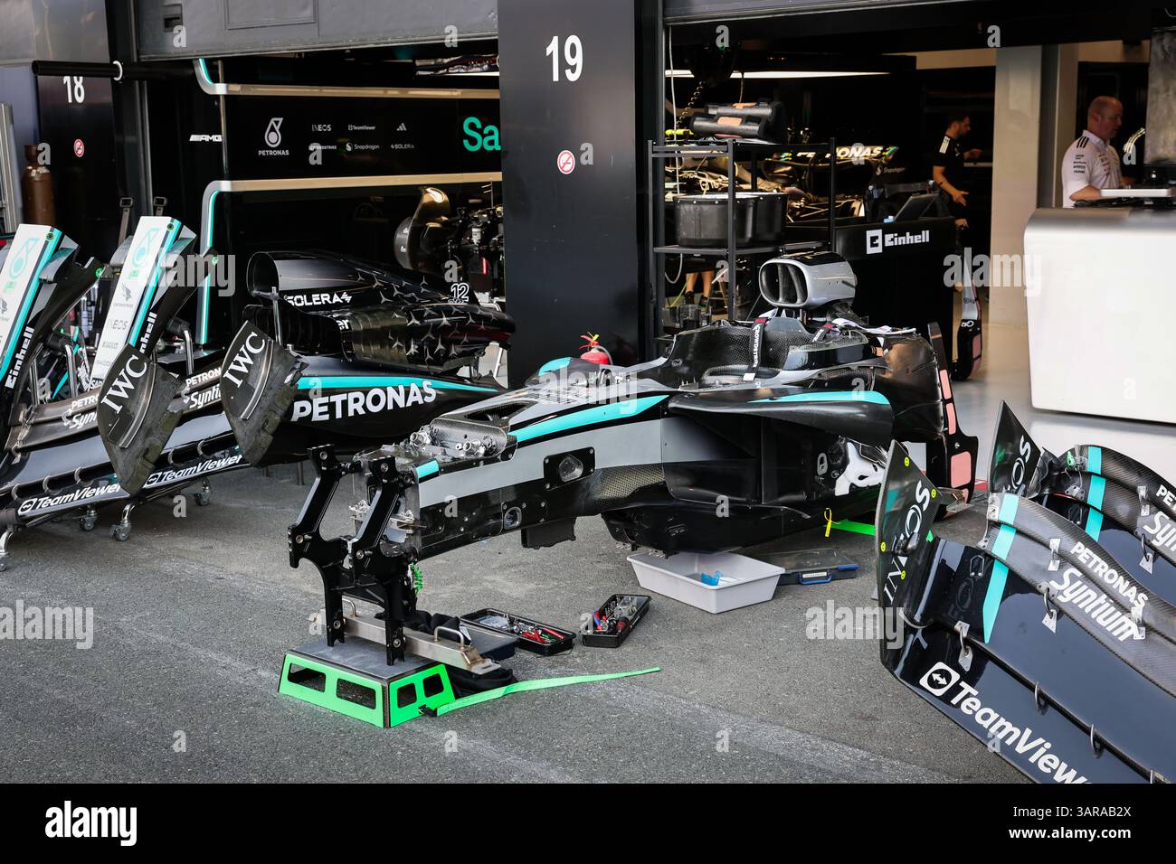 Mercedes AMG F1 Team W16, mechanical detail, chassis, monocoque during ...