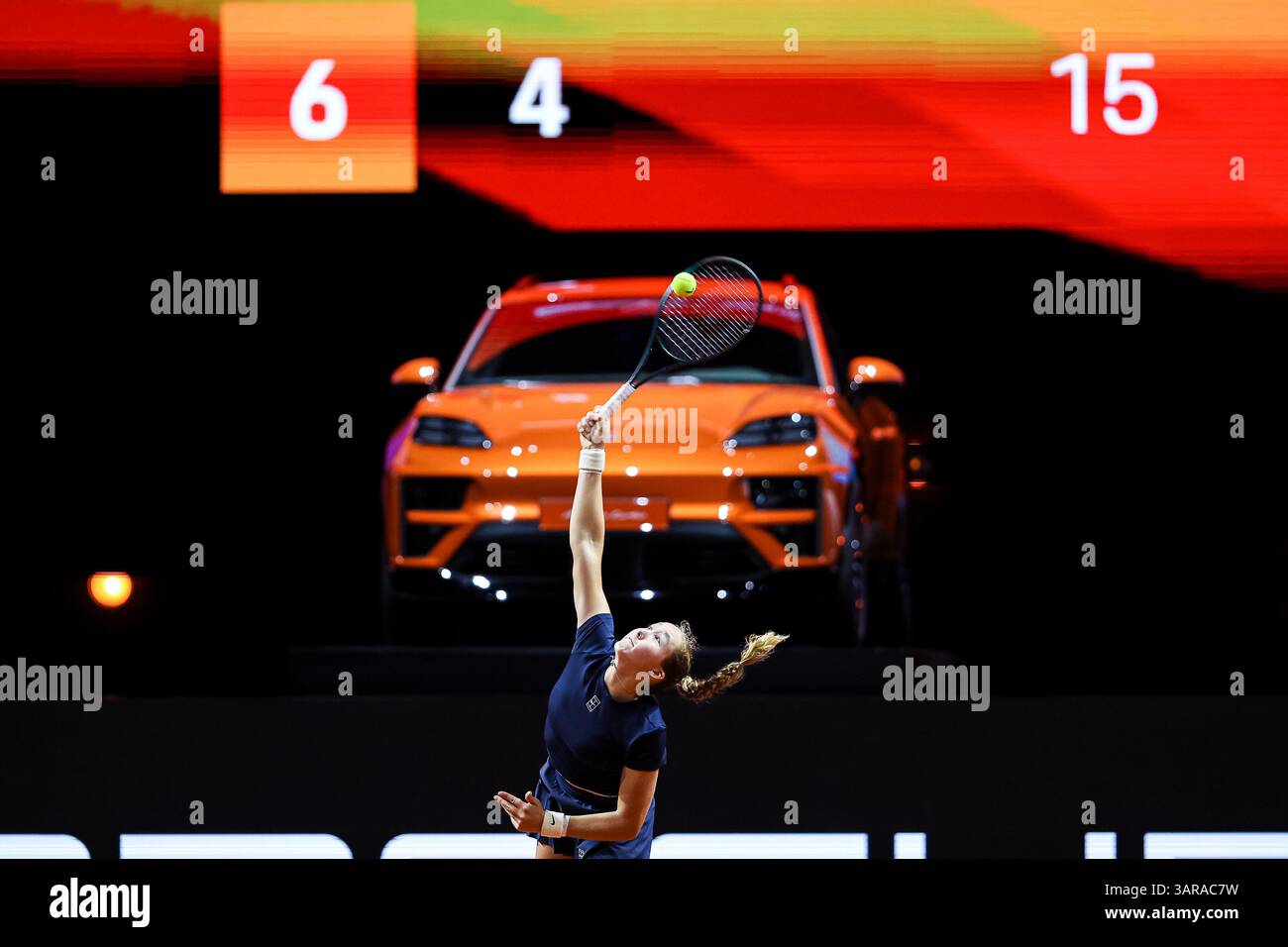 Stuttgart, Deutschland. 17th Apr, 2025. im Bild Mirra Andreeva Mirra Andreeva vs Ekaterina ...