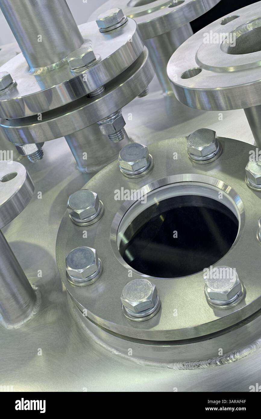 Various parts of high pressure equipment - stainless steel pipes ...