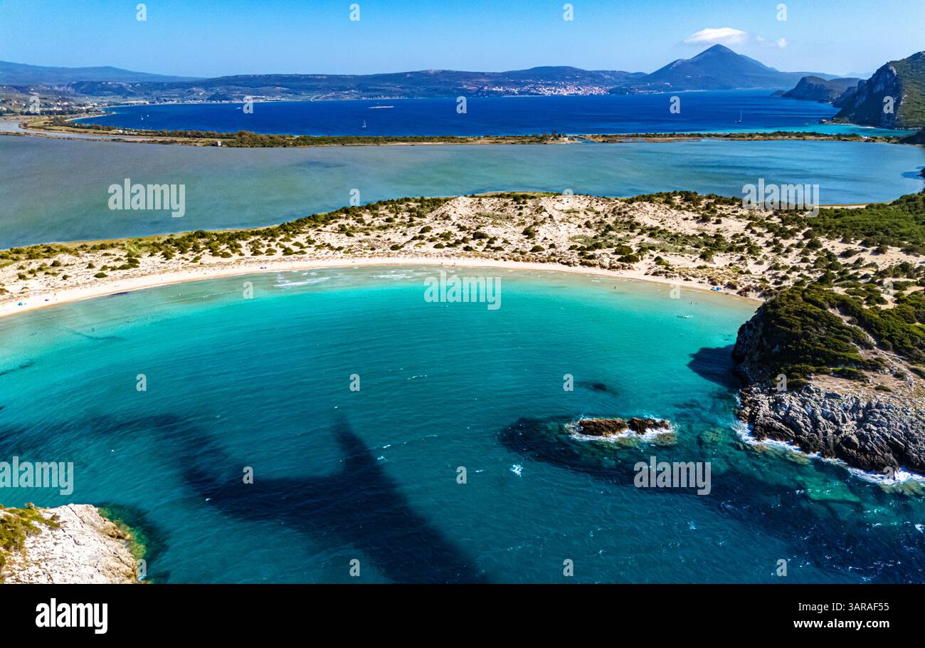View of Voidokilia Beach, in Messinia, Greece Stock Photo - Alamy