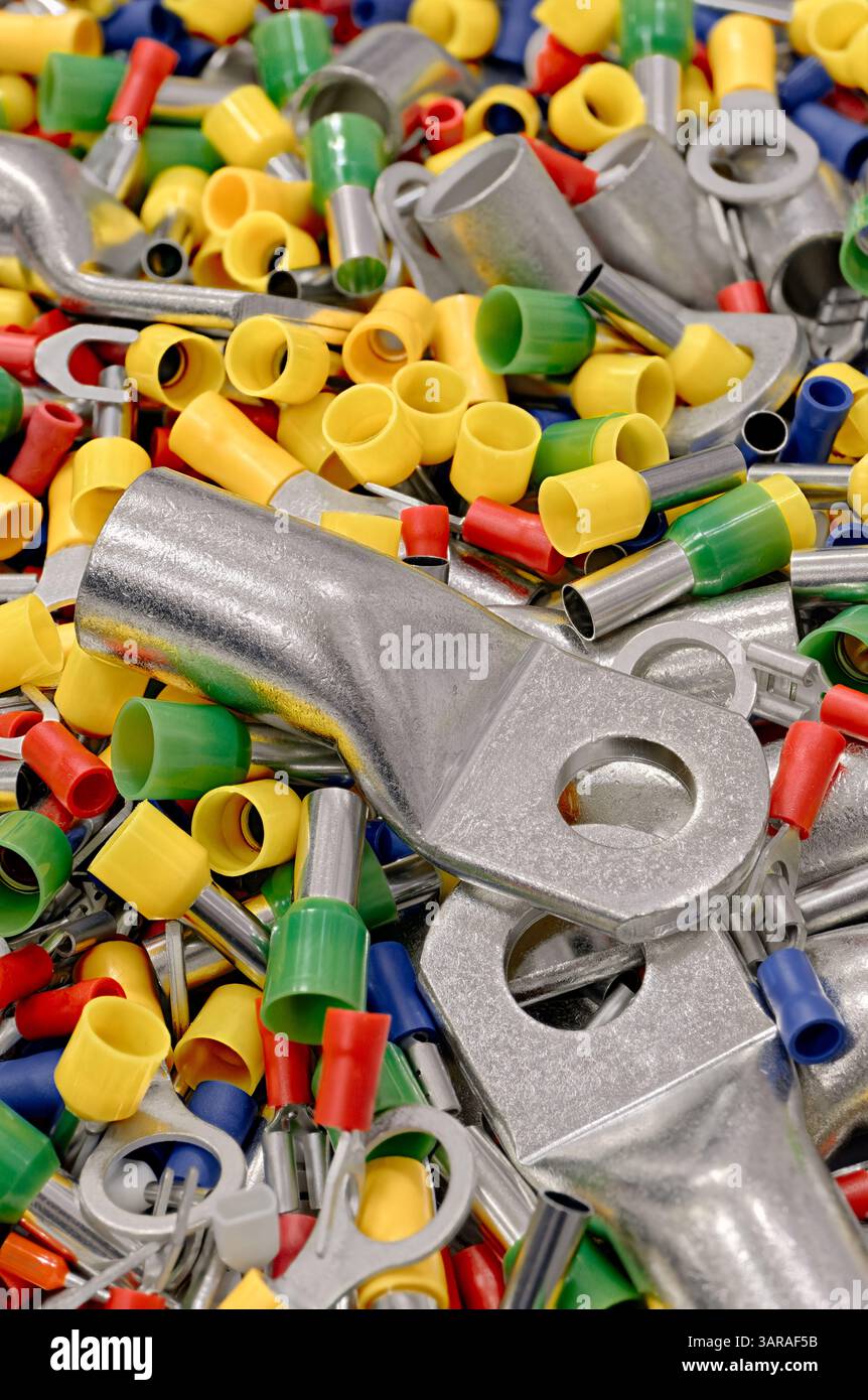 Close up various industrial connectors hi-res stock photography and ...