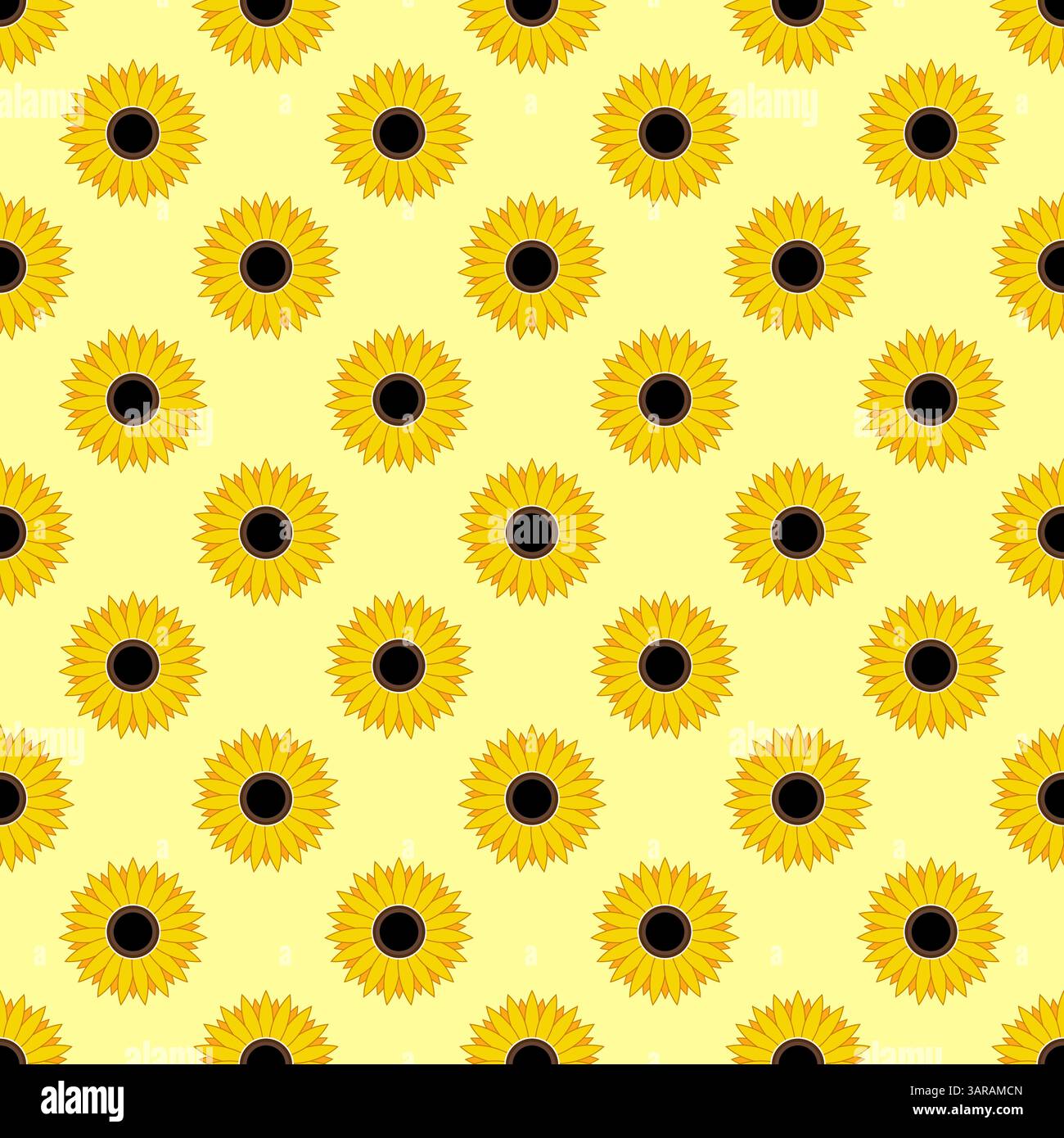 Seamless pattern with sunflowers vector Stock Vector Image & Art - Alamy