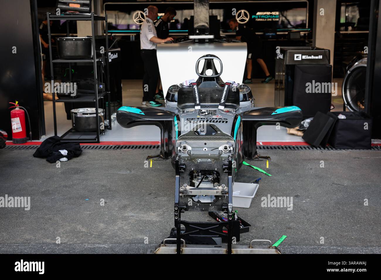 Mercedes AMG F1 Team W16, mechanical detail, chassis, monocoque during ...
