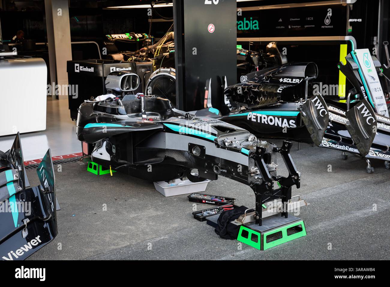 Mercedes AMG F1 Team W16, mechanical detail, chassis, monocoque during ...