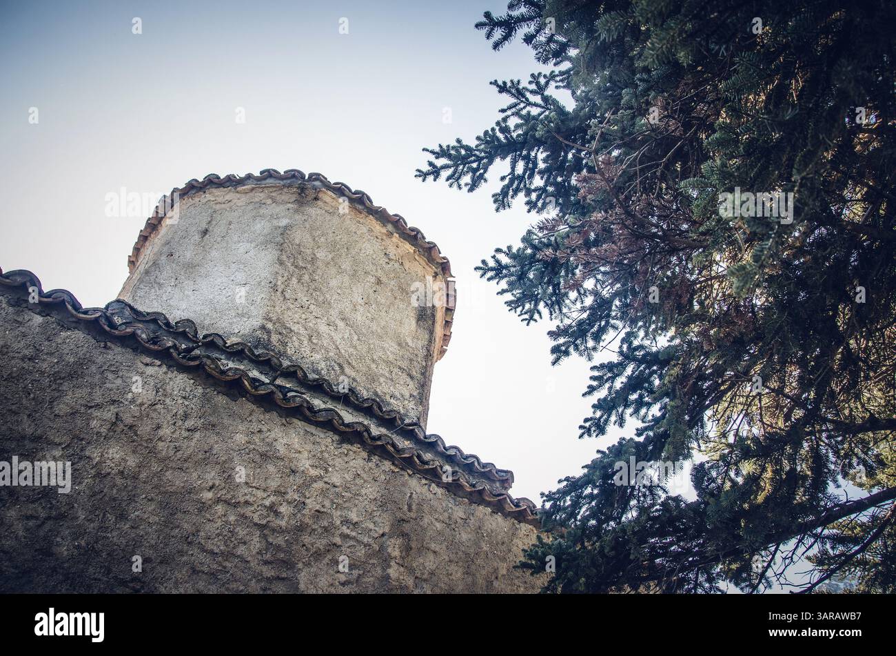 Saint Fanourios Holy Chapel in lake Doxa, in Greece Stock Photo - Alamy